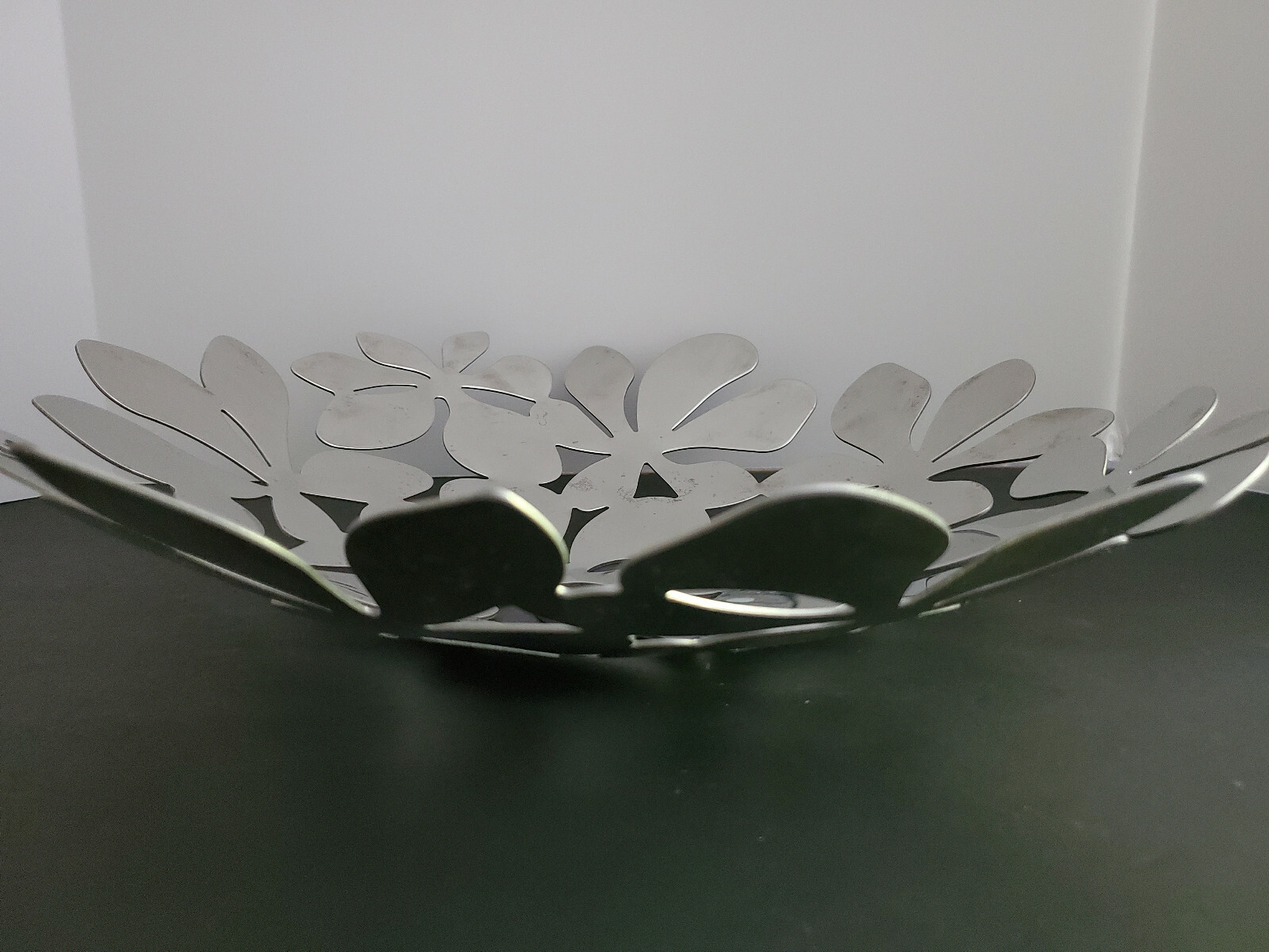 IKEA Bowl Stockholm Stainless Steel Monika Mulder Design Floral Leaf ...