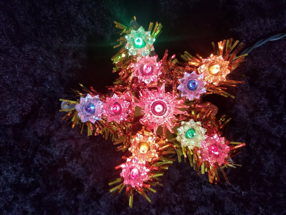 Star Tree toppers for miniature/small trees with 11 multi lights. Gold ...