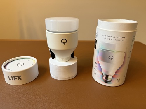LIFX (A19) Wi-Fi Smart LED Light Bulb, Adjustable, Multicolor, Dimmable ...