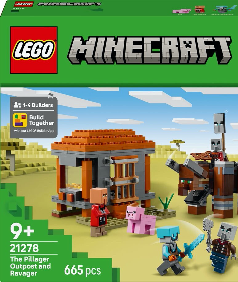 LEGO Minecraft 21278 The Pillager Outpost and Ravager 665 pcs Toy ...