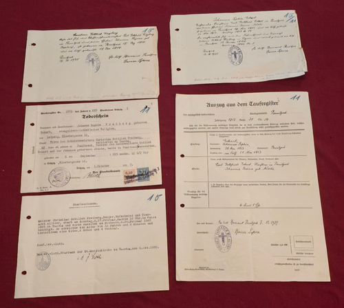 THIRD REICH RELIGIOUS CHURCH DOCUMENT LOT x 5 1935 - 1937 WWII WW2 Era ...