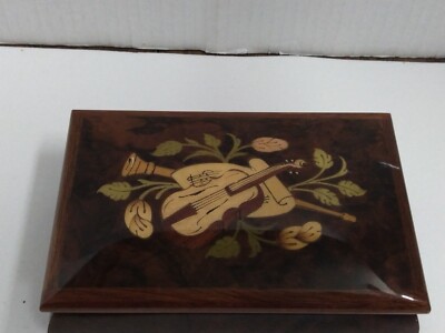 PREOWNED**NOTTURNO INTARSIO**Jewelry Music Box**Vintage Italy Torna A ...