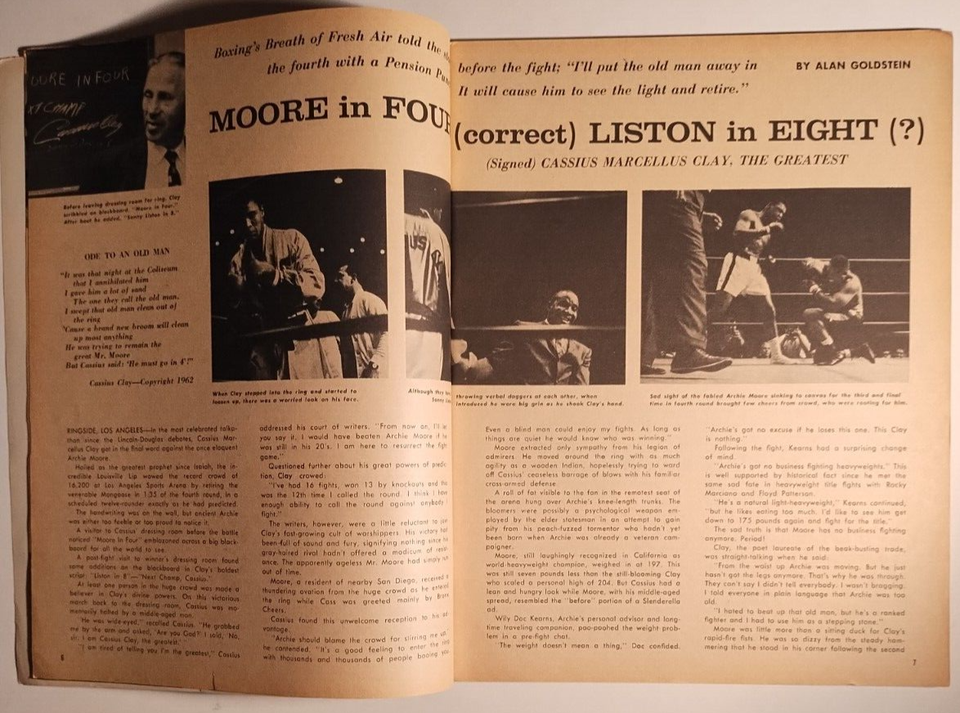February 1963 Clay Muhammad Ali Boxing Illustrated Wrestling News ...