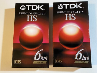 2 TDK Premium Quality HS 6-Hr T-120 VHS Tapes SEALED Made in Japan | eBay