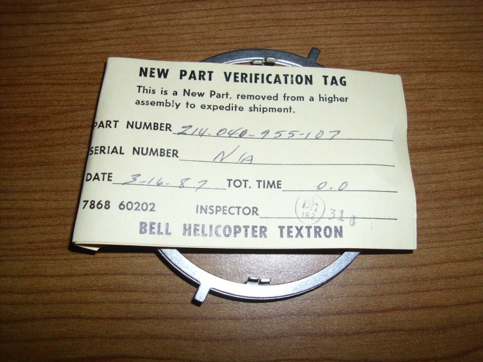 Bell 214 Helicopter Lock Washer 214-040-955-107 | eBay