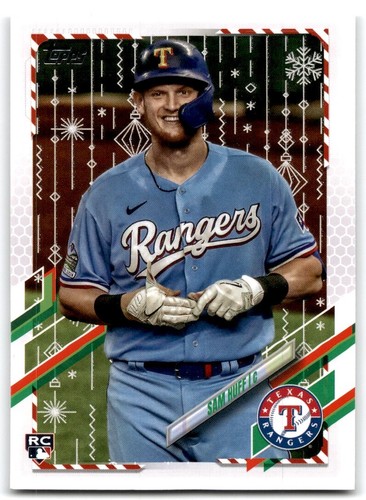 2021 TOPPS HOLIDAY SAM HUFF RC TEXAS RANGERS #HW53 | eBay