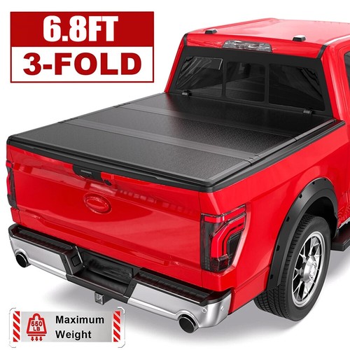 6.8FT Hard Tri-Fold Tonneau Cover Truck Bed for 1999-2024 F250 F350 ...
