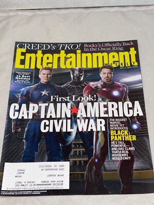 December 2015 Entertainment Weekly Marvel Captain America Civil War ...