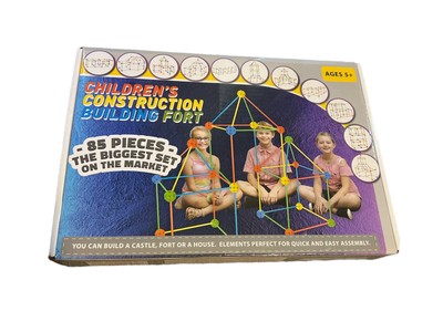 Shape28 Construction Fort Building Kit - 85 Pieces with Storage Bag ...