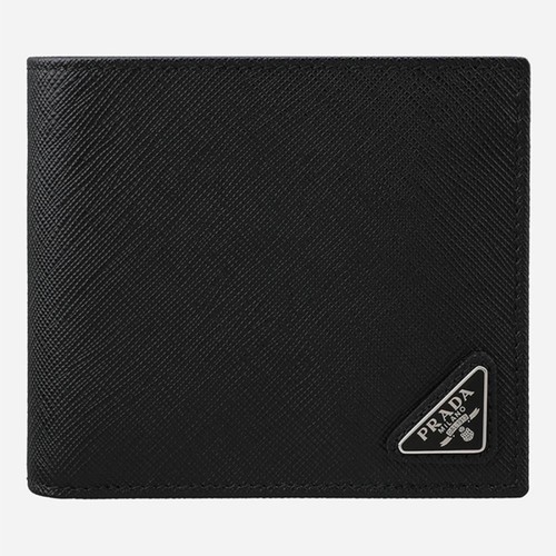 Prada 5F Men's Triangular Logo Wallet Black 2MO513 QHH F0002 145779290 ...
