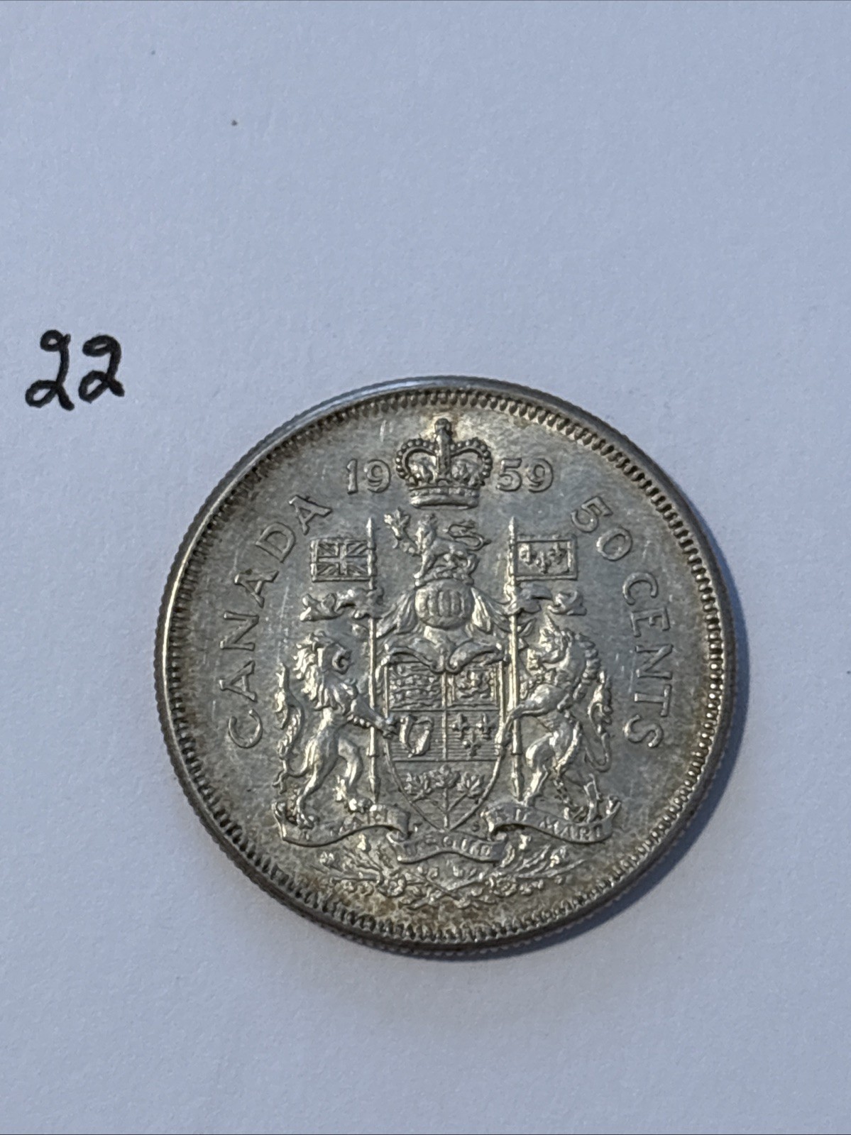 1959 Canadian Silver 50 Cents Half Dollar Coin | eBay