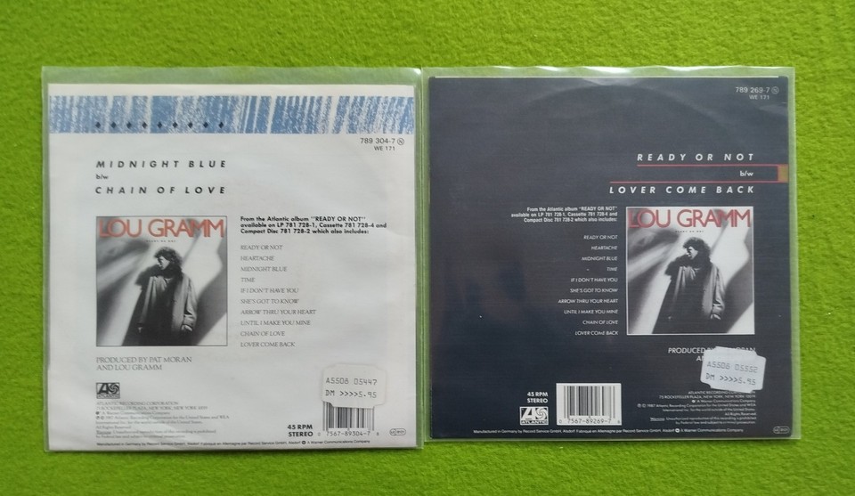 Lou Gramm - Midnight Blue / Ready Or Not 2x 7" Single "Near Mint" | eBay.de