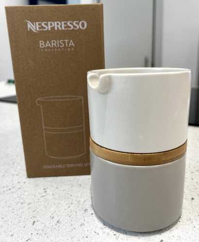 Nespresso Barista Stackable Serving Set NEW in Box Sugar Bowl & Milk ...