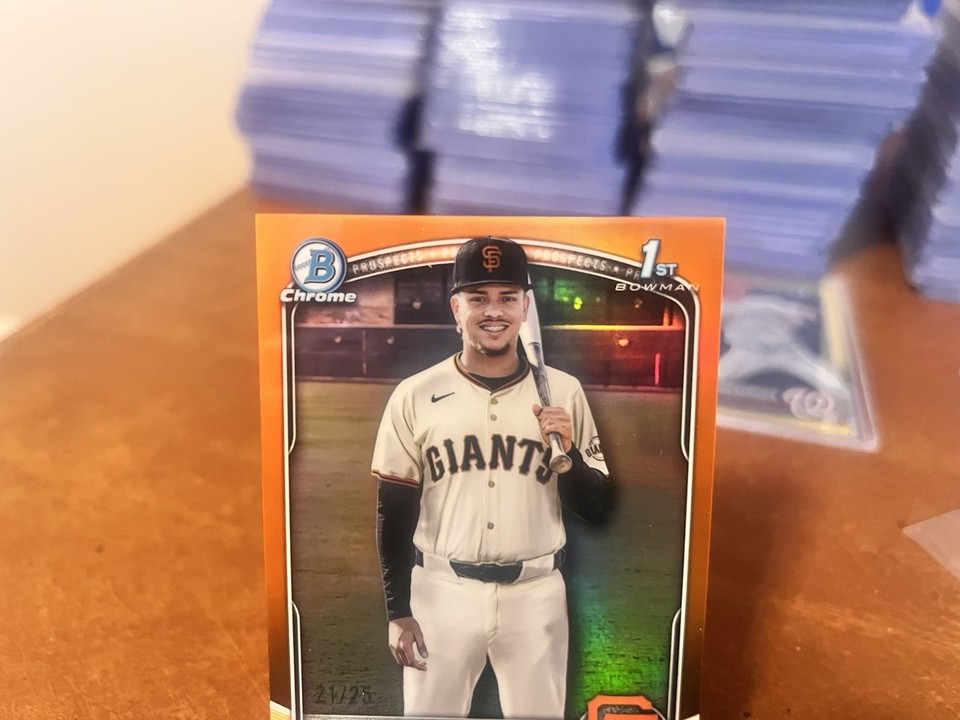 2025 Bowman Chrome Djean Macares #BCP-237 True Orange Color Match ...