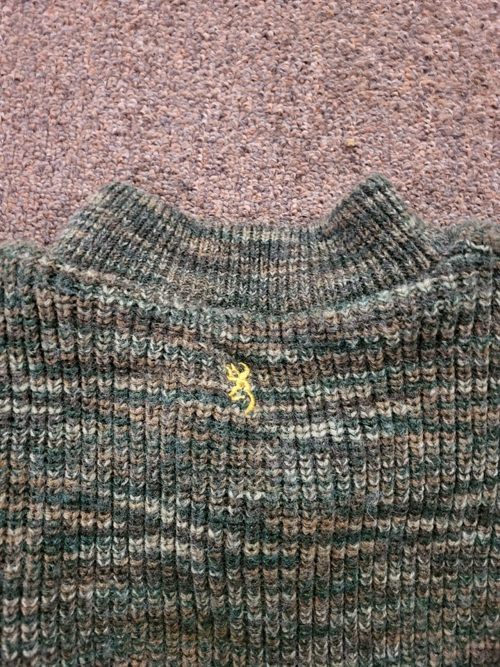 Browning Outdoor Full Curl Wool Hunting Sweater - L, Large (48-50) | eBay