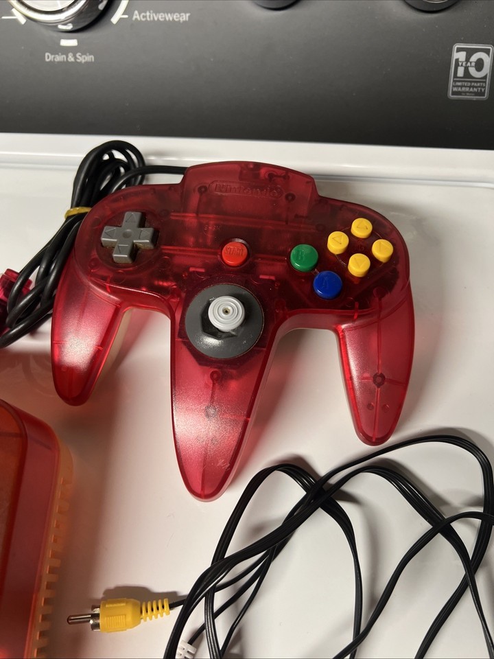 Nintendo 64 Console Watermelon Red and Clear N64 REGION FREE US Seller ...