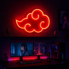 Akatsuki Led Neon Red Sign Naruto Decor, Anime Cloud Neon Sign Naruto ...