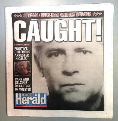 NEW UNREAD Whitey Bulger June 23, 2011 Boston Herald 'CAUGHT' | eBay