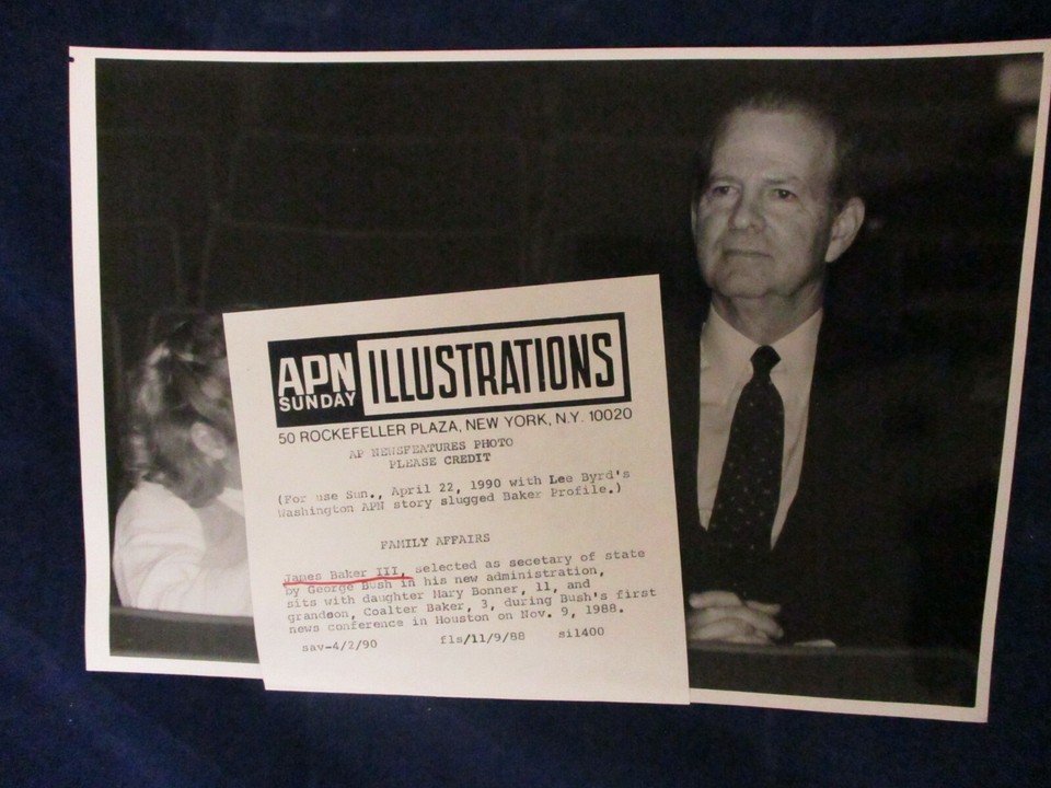 1988 James A. Baker III &Mary Bonner & Coalter Baker Houston Gossy ...