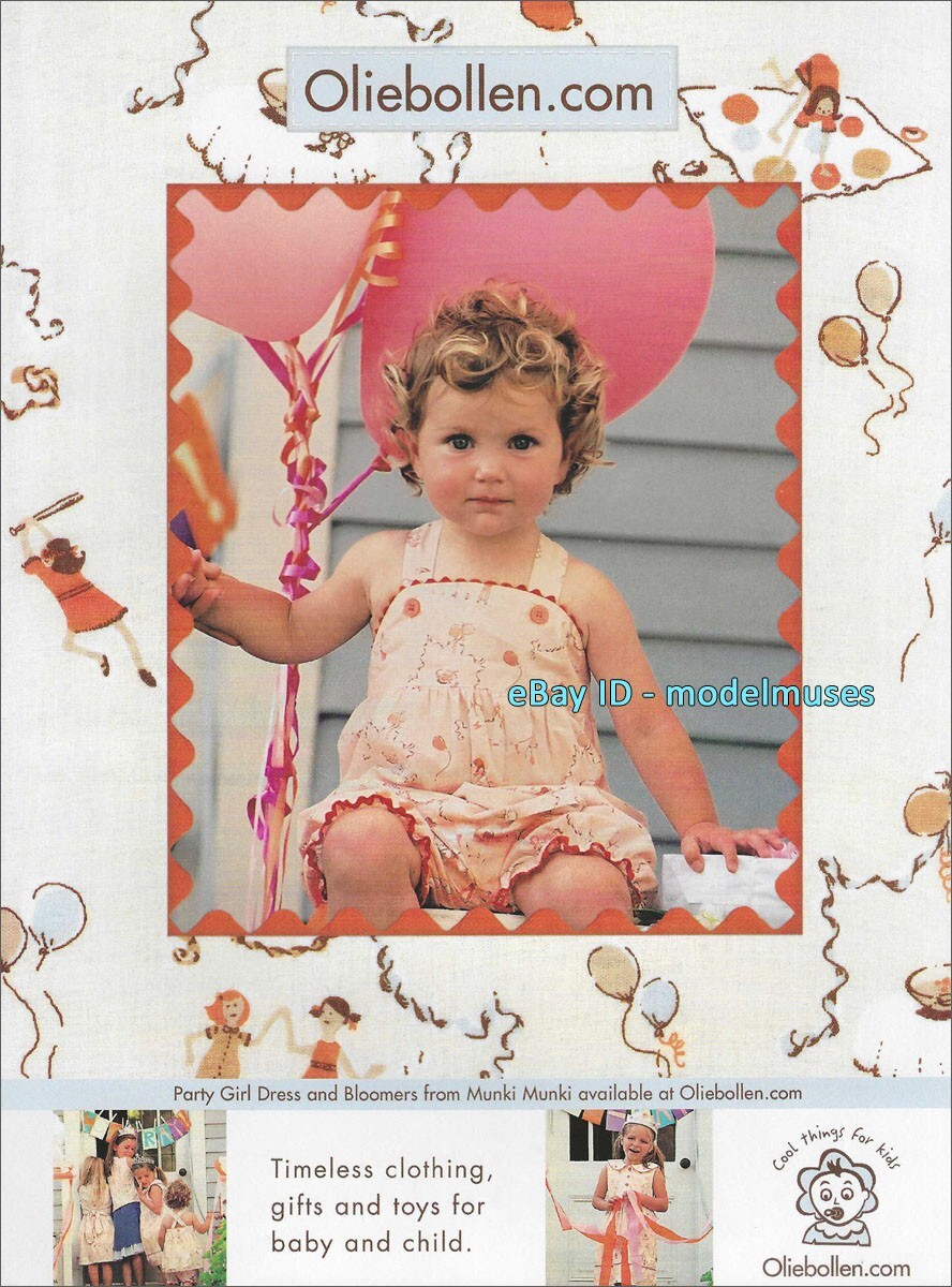 $3.00 PRINT AD - OLIEBOLLEN Children's Clothing 2001 cute little girl 1 ...