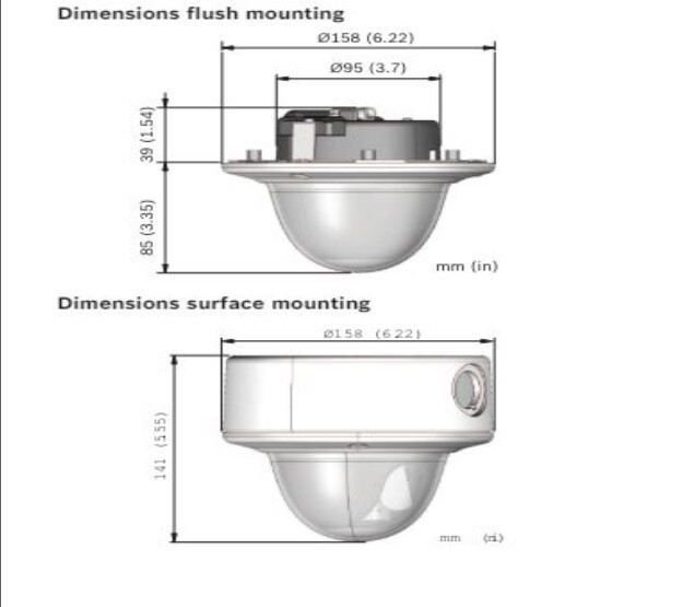 BOSCH NIN-63023-A3S FLEXIDOME IP 6000 2MP HDR SURFACE DOME CAMERA 3-9mm ...