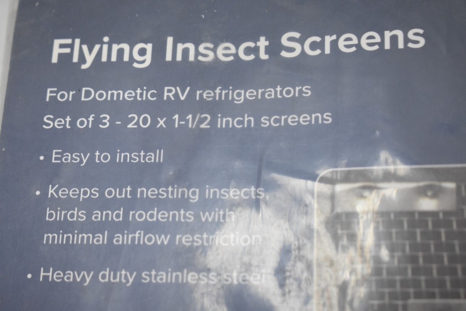 Camco 42139 Flying Insect Screens for RV Refrigerators RS620 3 Pack RV ...