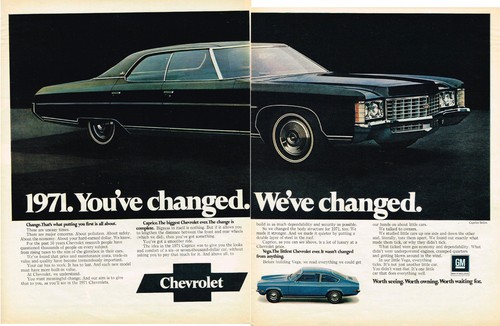 Vintage 1971 2-Page Magazine Ad For Chevrolet Caprice The Biggest ...
