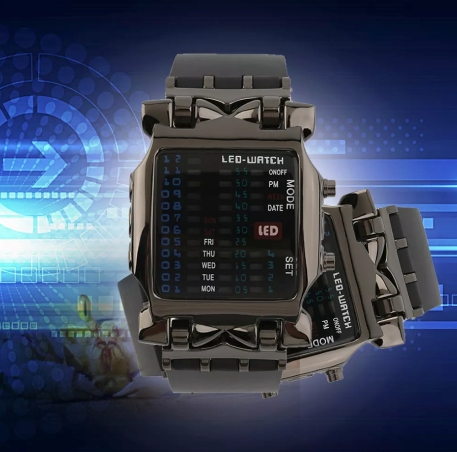 Luxury Men's Watch LED Sports Date Digital Bracelet Waterproof Quartz ...
