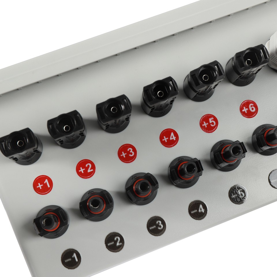 6 String Solar PV Combiner Box 63A Circuit Breaker Junction Box for ...