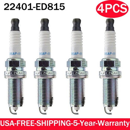 4x New Spark Plugs For Nissan March Micra Tiida X-Trail 22401-ED815 ...
