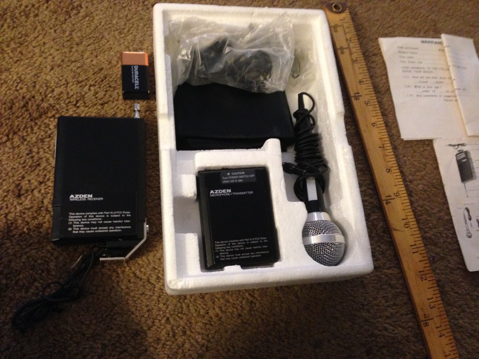 AZDEN Wireless Transmitter & Receiver Microphone System Model WMs-20 | eBay