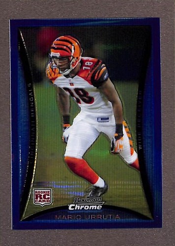2008 Topps Chrome Football #BC44 Mario Urrutia Blue Refractor Rookie ...