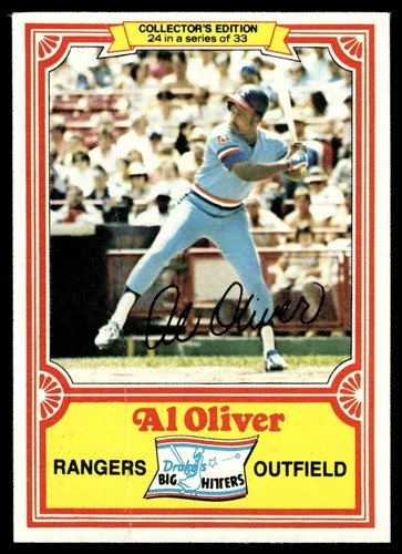 1981 Topps Drake's Big Hitters Al Oliver Texas Rangers #24 | eBay