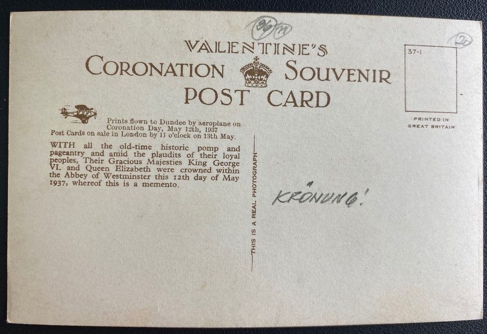 Mint England Picture Postcard PPC King George VI Coronation Souvenir | eBay