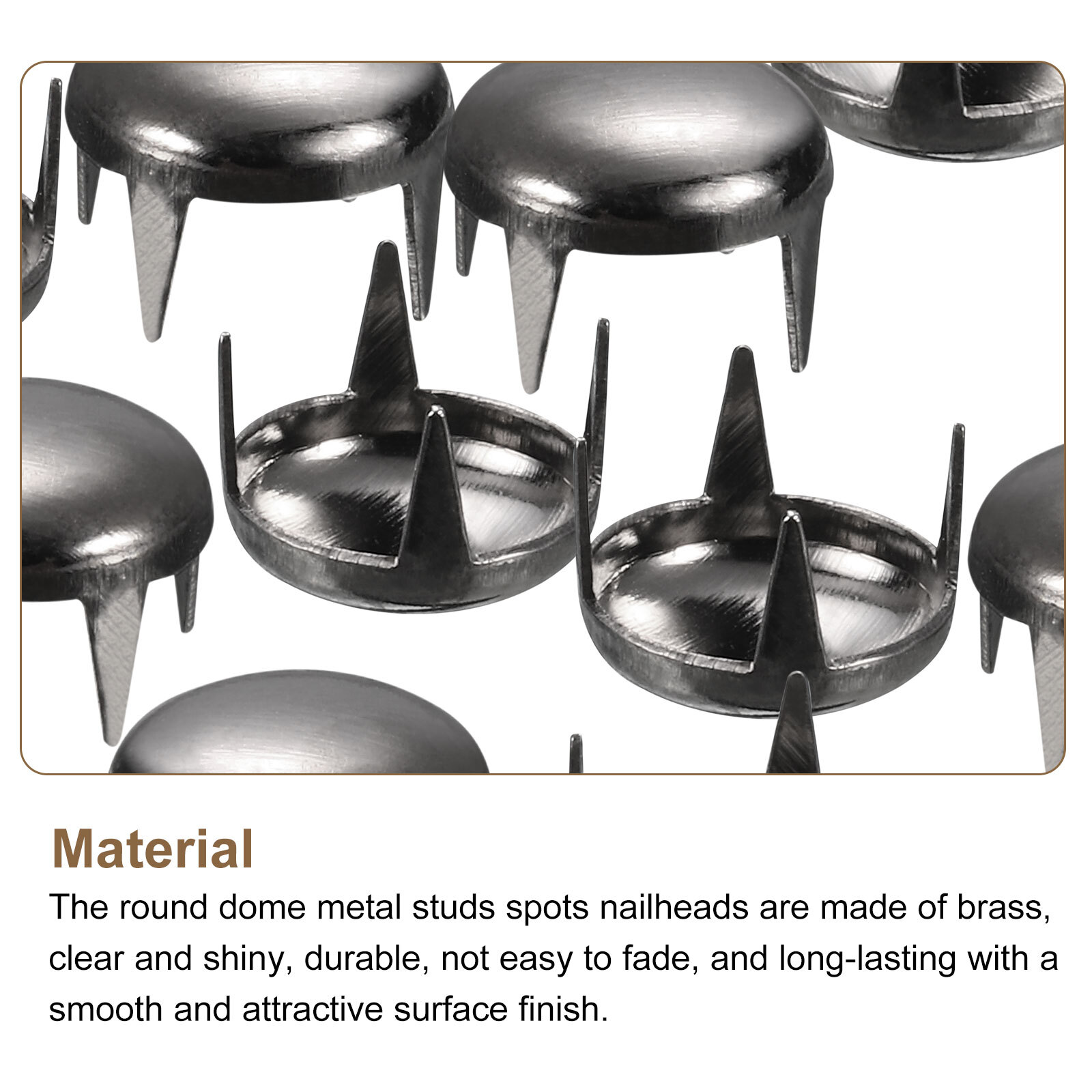 80Pcs Black 8mm Round Dome Rivets for DIY Leather Craft | eBay