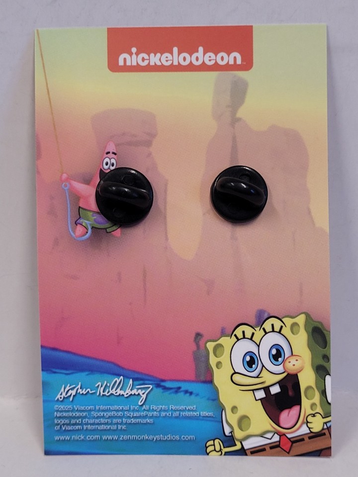 Embossed Enamel Lapel Pin Badge Spongebob The Squarepants Logo Sign NEW ...