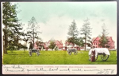Officers Quarters Fort Wright Near Spokane Washington 1907 Posted ...
