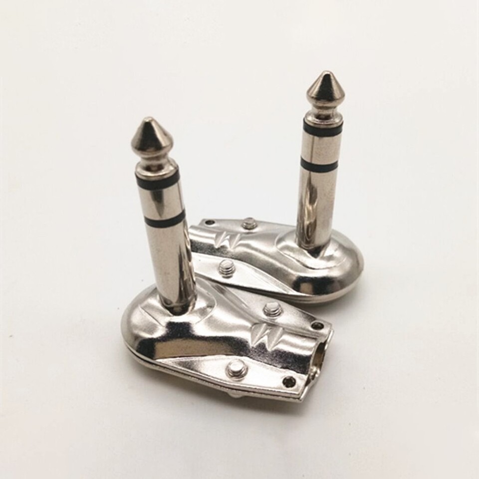 4 Pieces Stereo TRS 6 35mm Right Angle Male Connectors for Guitar and ...