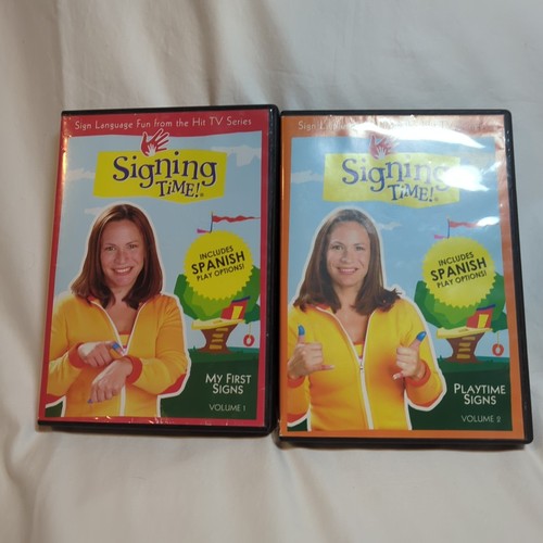 Signing Time DVDs Vol 1 My First Signs Vol 2 Playtime Signs Spanish ...