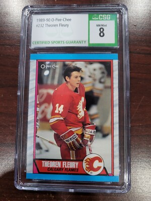 Theoren "Theo" Fleury RC Rookie 1989-90 O-Pee-Chee #232 Flames HOF CSG ...