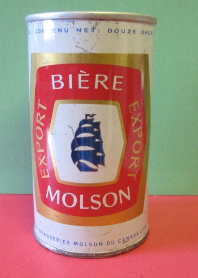 VINTAGE MOLSON EXPORT ALE MOLSON BREWERY OF CANADA LTD STEEL BEER CAN ...