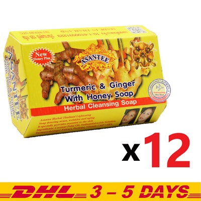 Asantee Turmeric & Ginger with Honey Soap Thai Herbal Lightening Soap ...