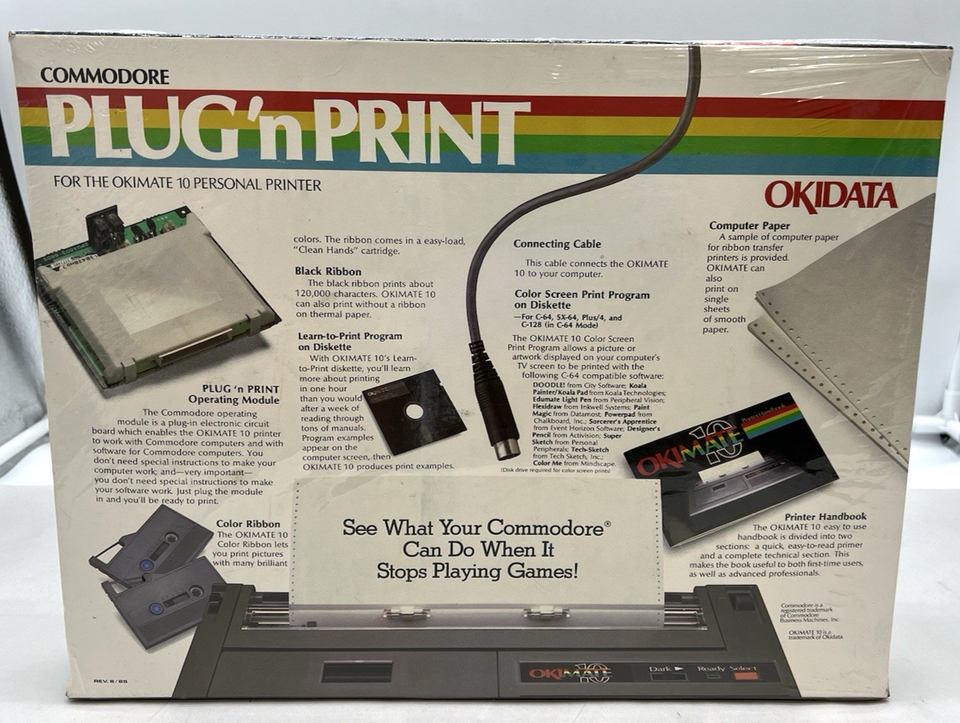 OkiData Plug'n Print For the Okimate 10 Personal Printer | eBay