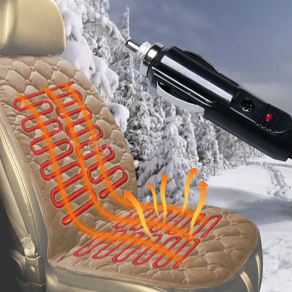 Heated Seat Cushion Universal 12V Car Seat Heater Heated Cover Warmer ...