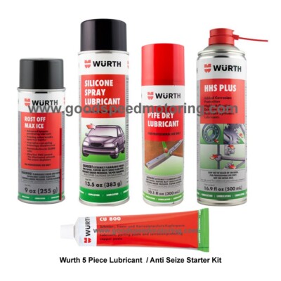Wurth Lubricant/Anti Seize Kit - HHS Plus, Rost Off, CU800, Silicone ...