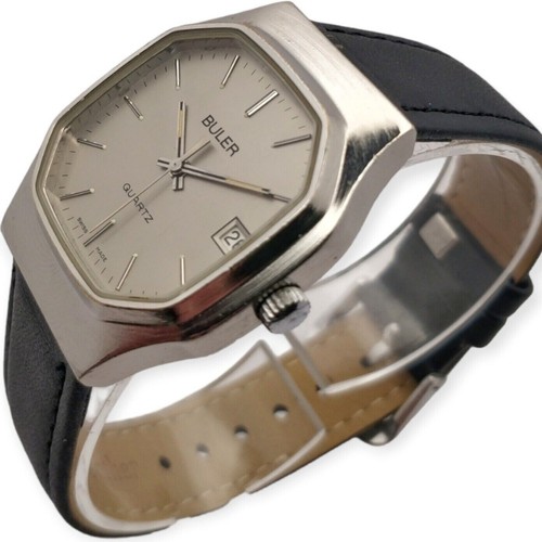 Buler 33mm 1980s Cal Quartz Ronda 375 Swiss Lebrocantheure Watch ...