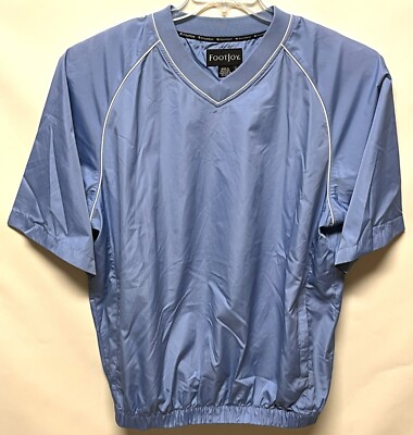 FootJoy V-Neck Windshirt Jacket Men's Large Pacific Blue Golf Shirt | eBay