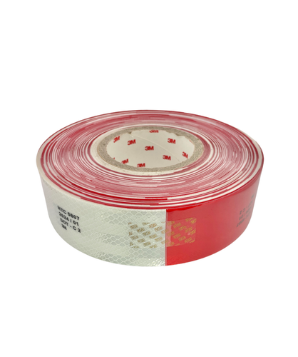 3M DOT-C2 Approved Reflective Conspicuity Tape for Trailers Red & White ...