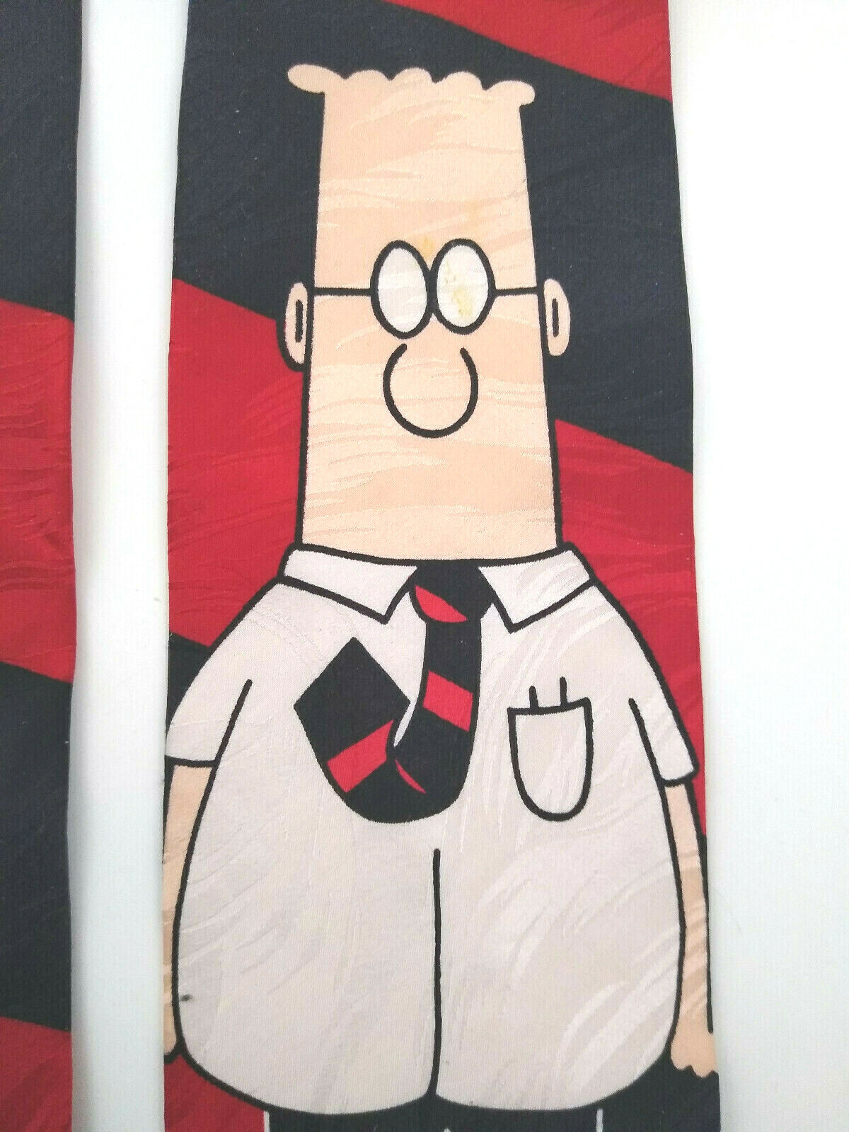 Dilbert Dogbert TIE Red 100% Silk Light Weight RM Style Scott Adams ...