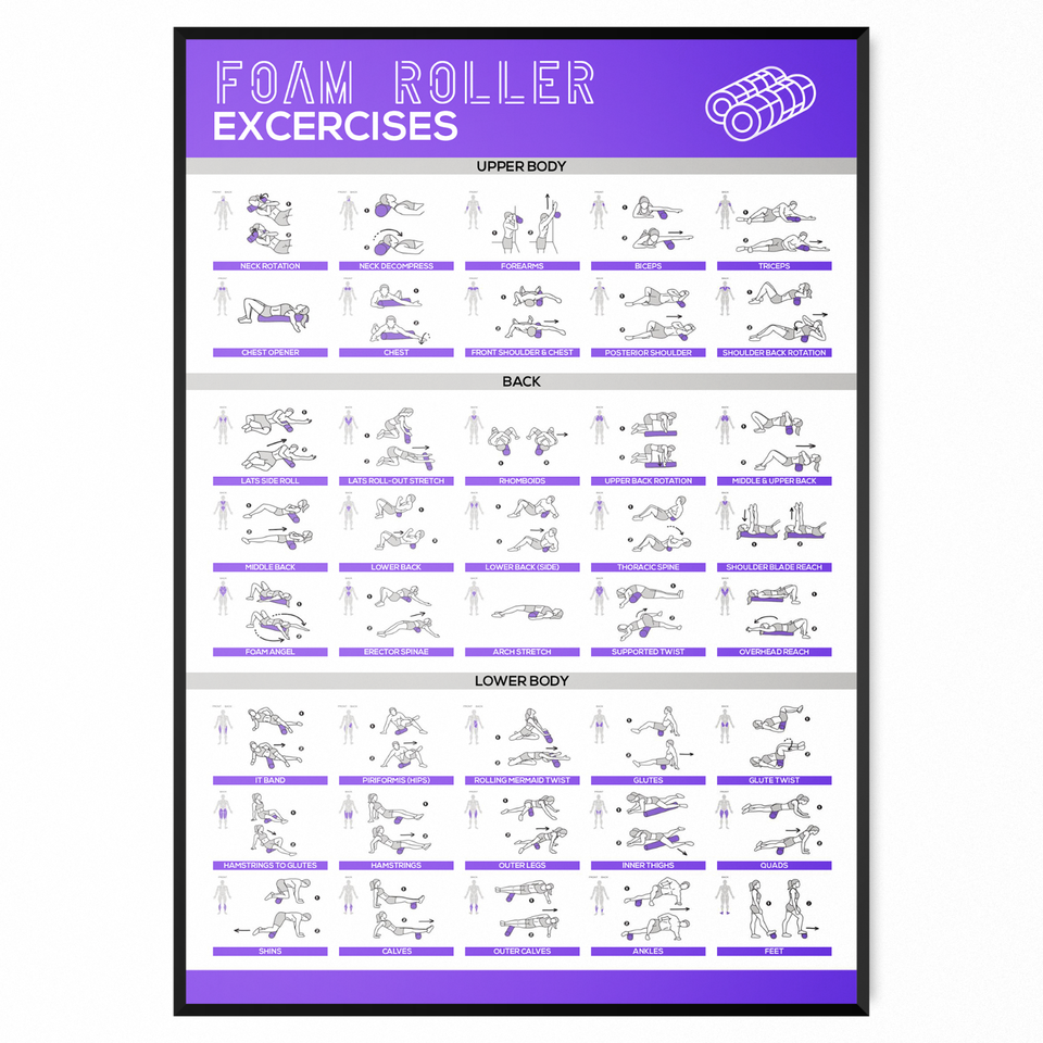 GYM WORKOUT POSTERS Exercises Dumbbell Barbell Kettlebell Cable Machine ...